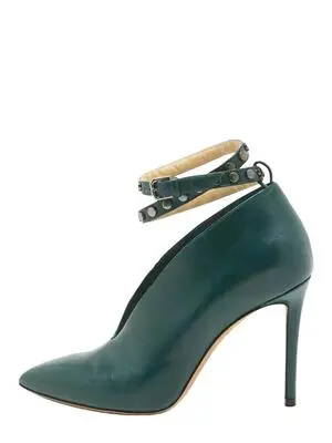 JIMMY CHOO 95mm Leather Heeled Pumps - Green