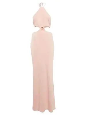 ALICE + OLIVIA Cut-Out Halter Neck Gown