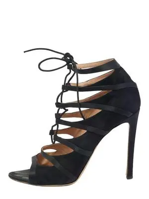GIANVITO ROSSI 2023 120mm Suede Sandals - Black