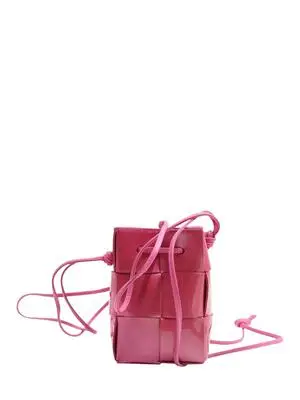 Bottega Veneta Intrecciato Mini Cassette Bucket Bag - Pink