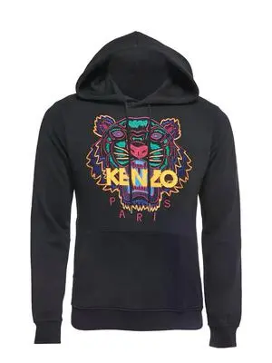 Kenzo Tiger-embroidered Hoodie - Black