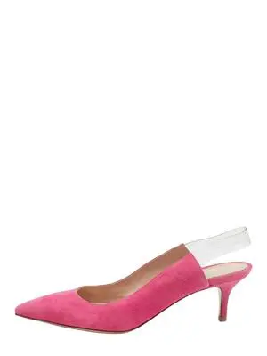 GIANVITO ROSSI Slingback Pointed Toe Pumps - Pink