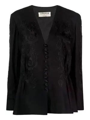 A.N.G.E.L.O. VINTAGE CULT 1940s Embroidered Jacket - Black