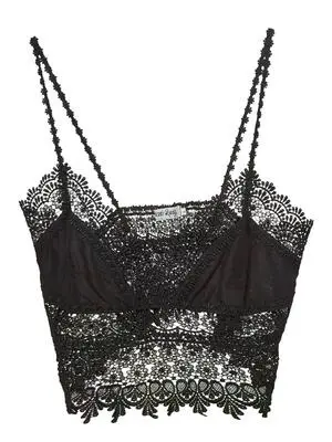 Charo Ruiz Ibiza Lace Top - Black