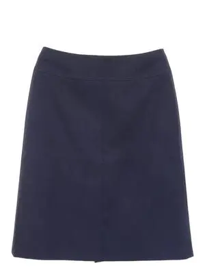 Hermès 2010s Wool Zip-up Skirt - Blue