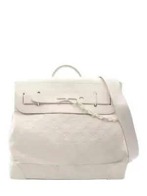 LOUIS VUITTON 2018 Steamer Pm Monogram Tote Bag - White