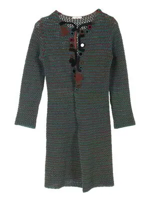 Prada 10s Knit Long Cardigan Top - Green