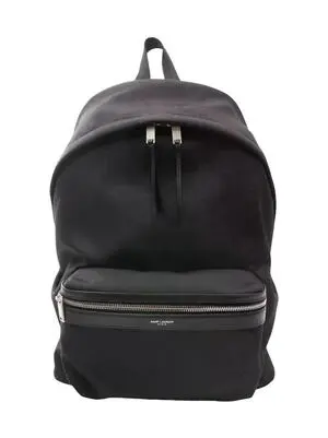 Saint Laurent Pre-owned 20s Leather-trimmed Backpack - Black