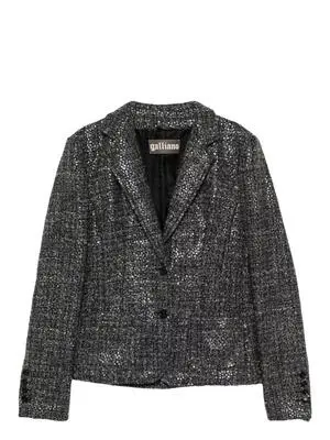 John Galliano 2000s Tweed Blazer - Black