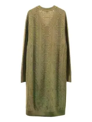 HERMÈS 2010s Cable-Knit Wool-Cashmere Dress