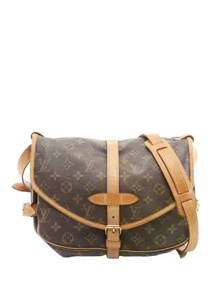 LOUIS VUITTON 2000 Saumur 30 Monogram Shoulder Bag - Brown