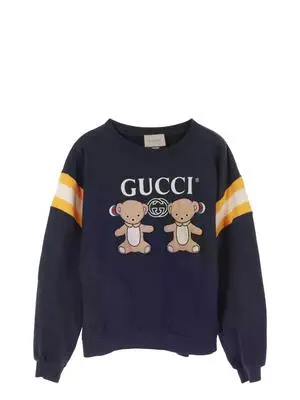 Gucci 2010s Teddy Bear-print Sweatshirt - Blue