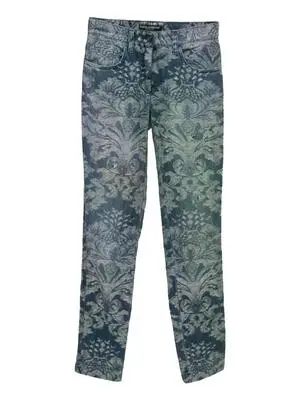 Dolce & Gabbana Floral-motif Straight-leg Jeans - Blue