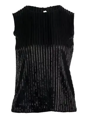 Diane Von Furstenberg Beaded Sleeveless Top - Black