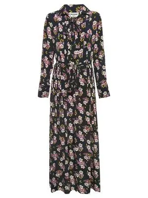 Zadig&Voltaire Floral-print Pleat-detail Maxi Dress - Brown