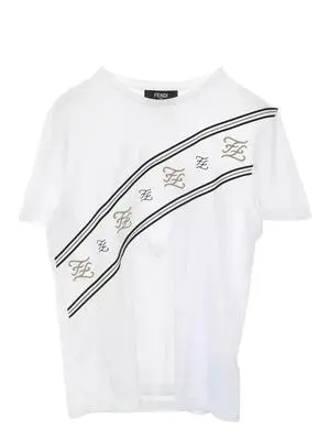 Fendi 2010s Ff Calligraphy Logo T-shirt - White