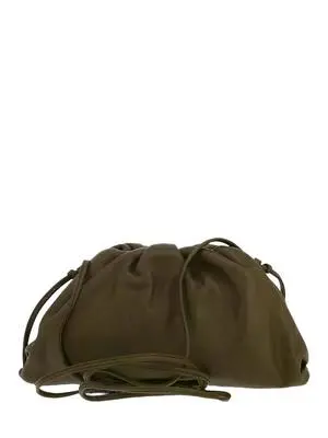 Bottega Veneta Leather Pouch Clutch - Green