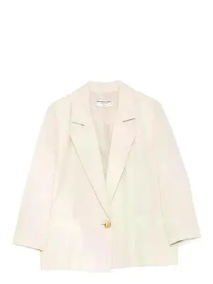Saint Laurent 1990s Silk Blazer - Neutrals