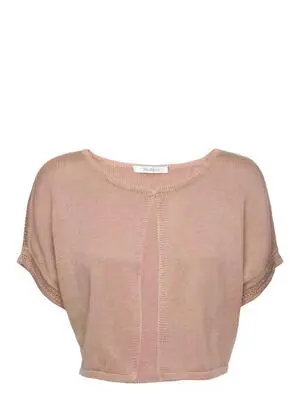 Max Mara Short-sleeve Knitted Top - Neutrals