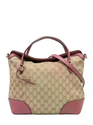 Gucci Gg Canvas Bree Satchel - Brown