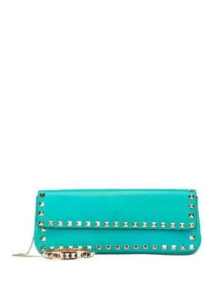 Valentino Garavani Nappa Rockstud Bangle Clutch - Blue