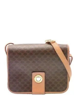 Celine 2000s Macadam Shoulder Bag - Brown