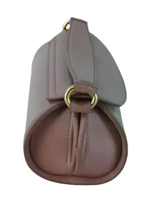 JIL SANDER Cannolo Leather Crossbody Bag - Brown