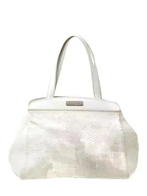 AIGNER Woven-texture Tote Bag - White