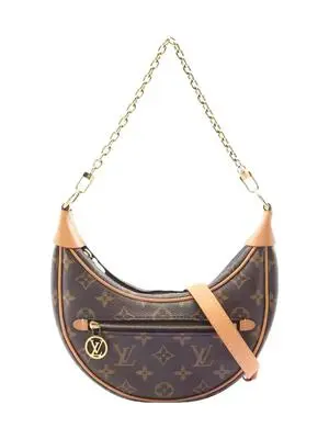 LOUIS VUITTON Monogram Chain Loop Shoulder Bag - Brown