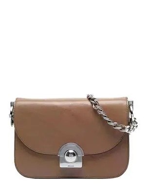 Prada Glace Calf Arcade Crossbody Bag - Brown