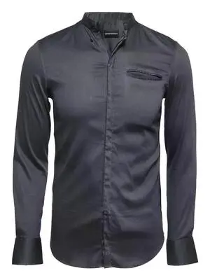 Emporio Armani Mandarin-collar Shirt - Grey