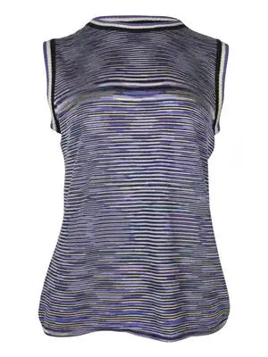 Missoni Striped Sleeveless Top - Purple