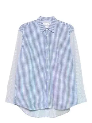 Comme Des Garçons Double-sleeve Checked Shirt - Blue