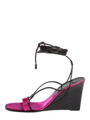 Valentino Garavani 85mm Leather Wedge Platform Pumps - Black