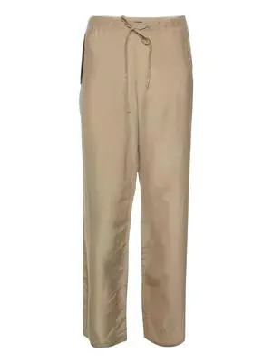 Fendi Silk Drawstring Trousers - Neutrals