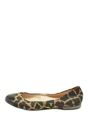 Fendi Leopard-print Ballet Flats - Brown
