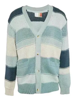 Kith Striped Knit Cardigan - Blue