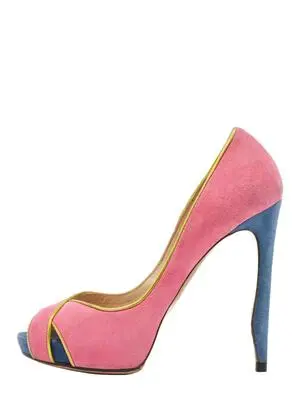 NICHOLAS KIRKWOOD 130mm Suede Open-toe Pumps - Pink