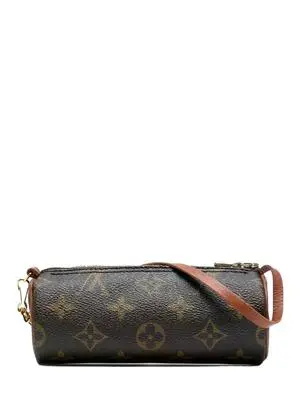 LOUIS VUITTON Monogram Papillon Pochette Handbag - Brown