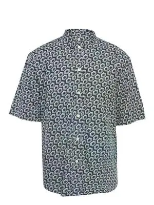 GIORGIO ARMANI Hexagon-print Shirt