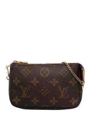 LOUIS VUITTON Monogram Mini Pochette Accessoires Handbag - Brown