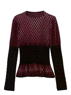 Alaïa 2000s Full-jacquard Sweater - Red