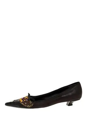 Prada Leather Pumps - Brown