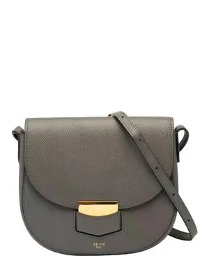 CELINE Grained Calfskin Trotteur Crossbody Bag