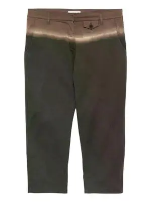 Prada Ombré Cropped Trousers - Brown