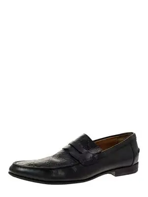 Gucci Guccissima-pattern Loafers - Black
