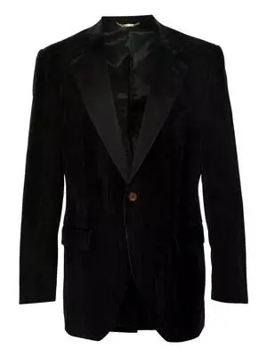 DOLCE & GABBANA 2000s Notched Lapels Plush-effect Blazer