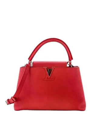 LOUIS VUITTON Capucines Pm Satchel - Red