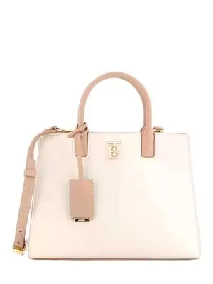 Burberry Frances Tote Leather Mini Shoulder Bag - Neutrals