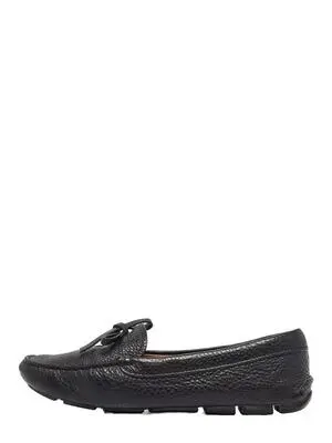 Prada Leather Ballet Flats - Black